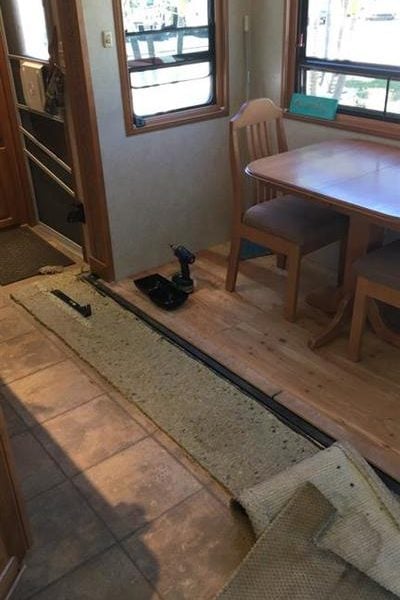 DIY RV Flooring with a Flush Slideout